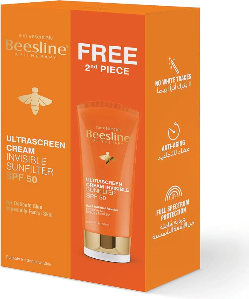Beesline Ultrascreen Cream Invisible Sunfilter SPF 50 DUO PACK – SKINTOC